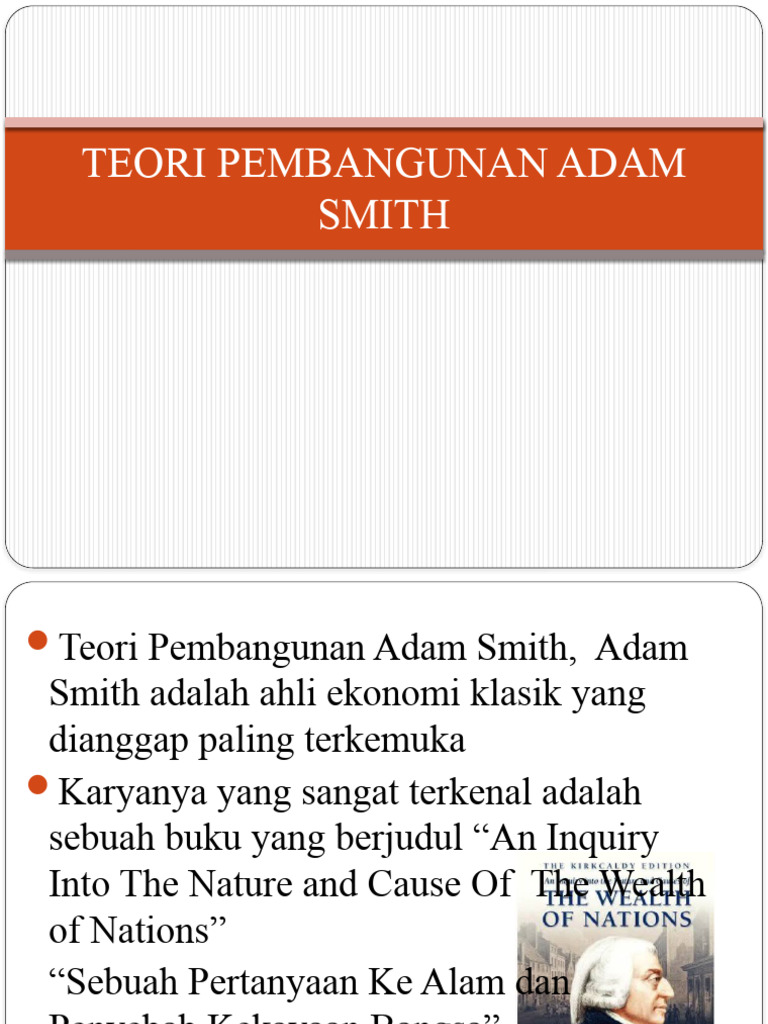 Teori Pembangunan Adam Smith | PDF