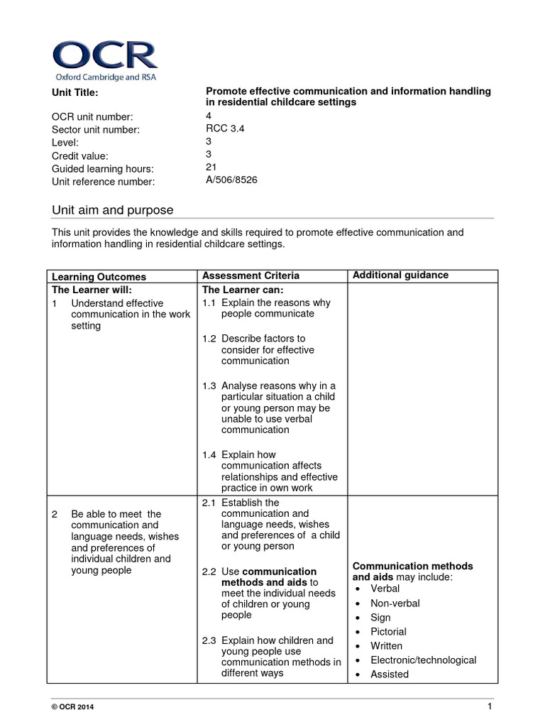 Effective Communication in Childcare | PDF | Communication | Learning