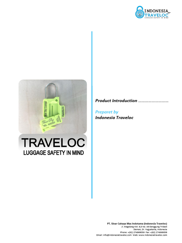 Product Introduction Traveloc Indonesia | PDF