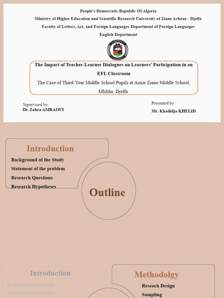 VIVA Presentation Sample | PDF | Methodology | Learning