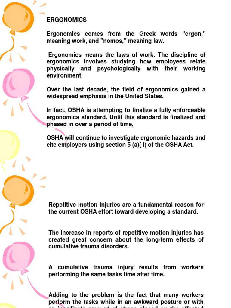 Ergonomics | PDF | Human Factors And Ergonomics | Occupational Safety ...