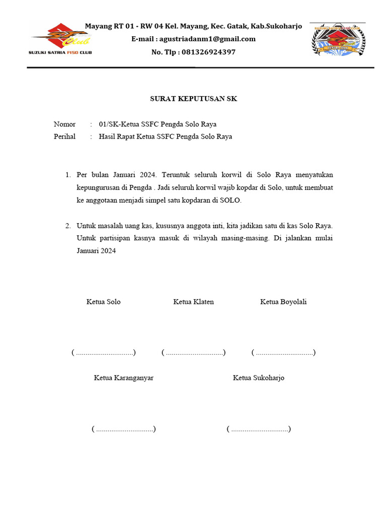 SURAT KEPUTUSAN SK | PDF