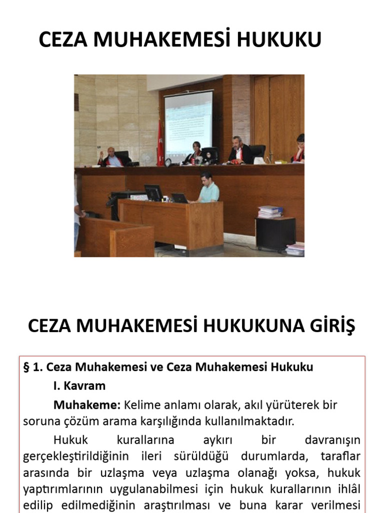 1 - Ceza Muhakemesi̇ne Gi̇ri̇ş | PDF