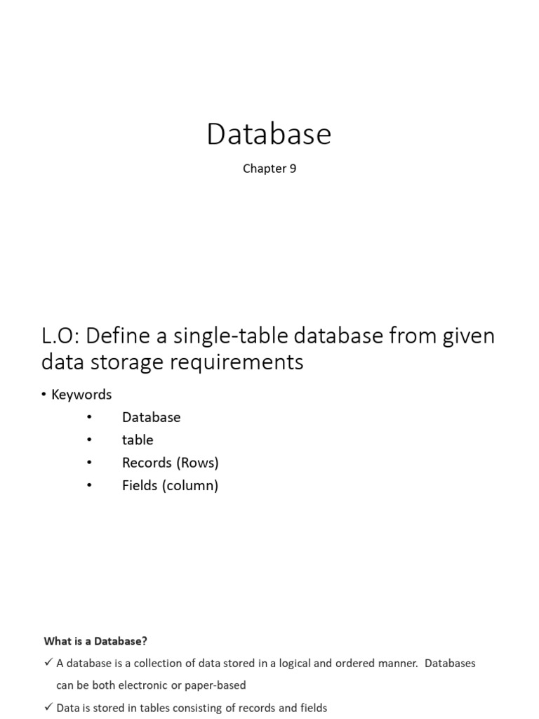 Database | PDF | Databases | Table (Database)