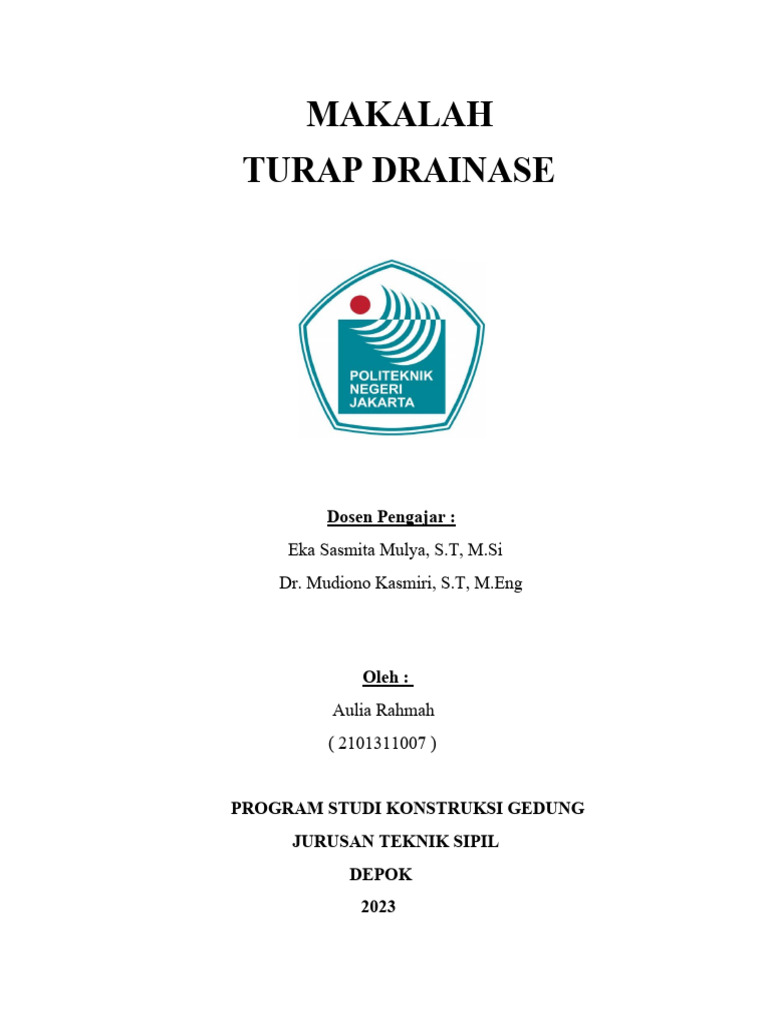 Jenis dan Fungsi Turap Drainase | PDF