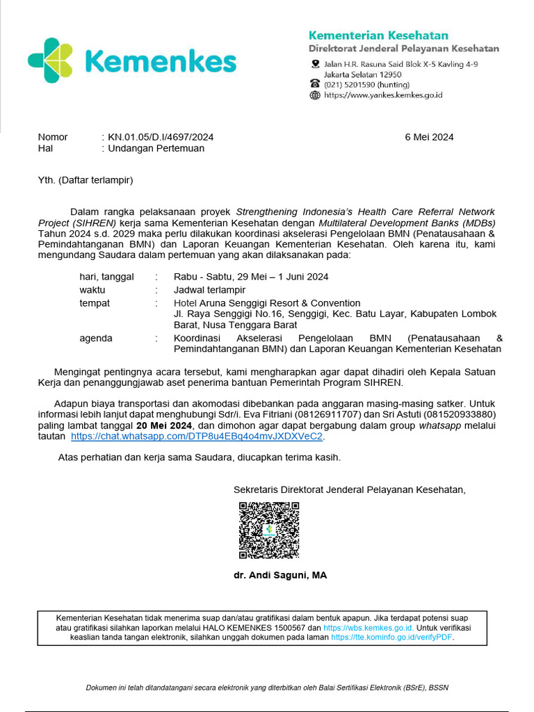 Und SIHREN 29Mei-1Juni2024 Satker | PDF | Sains & Matematika