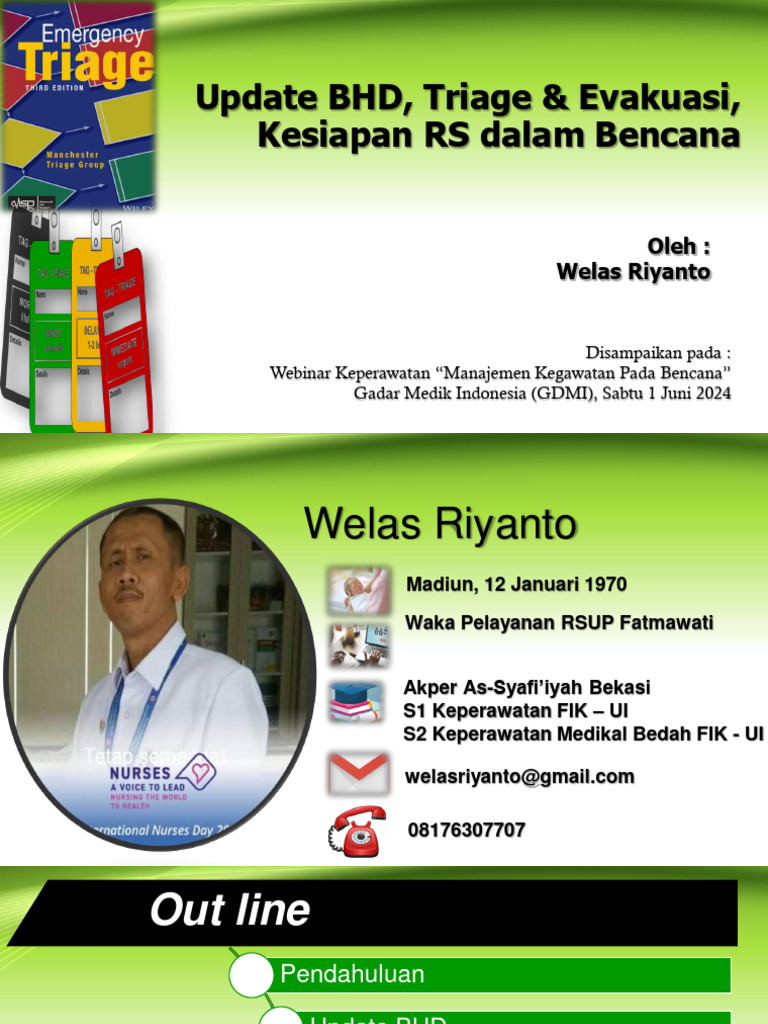 Materi 5 - Update Triage - Evakuasi - BHD - Standar Akreditasi RS Dalam ...