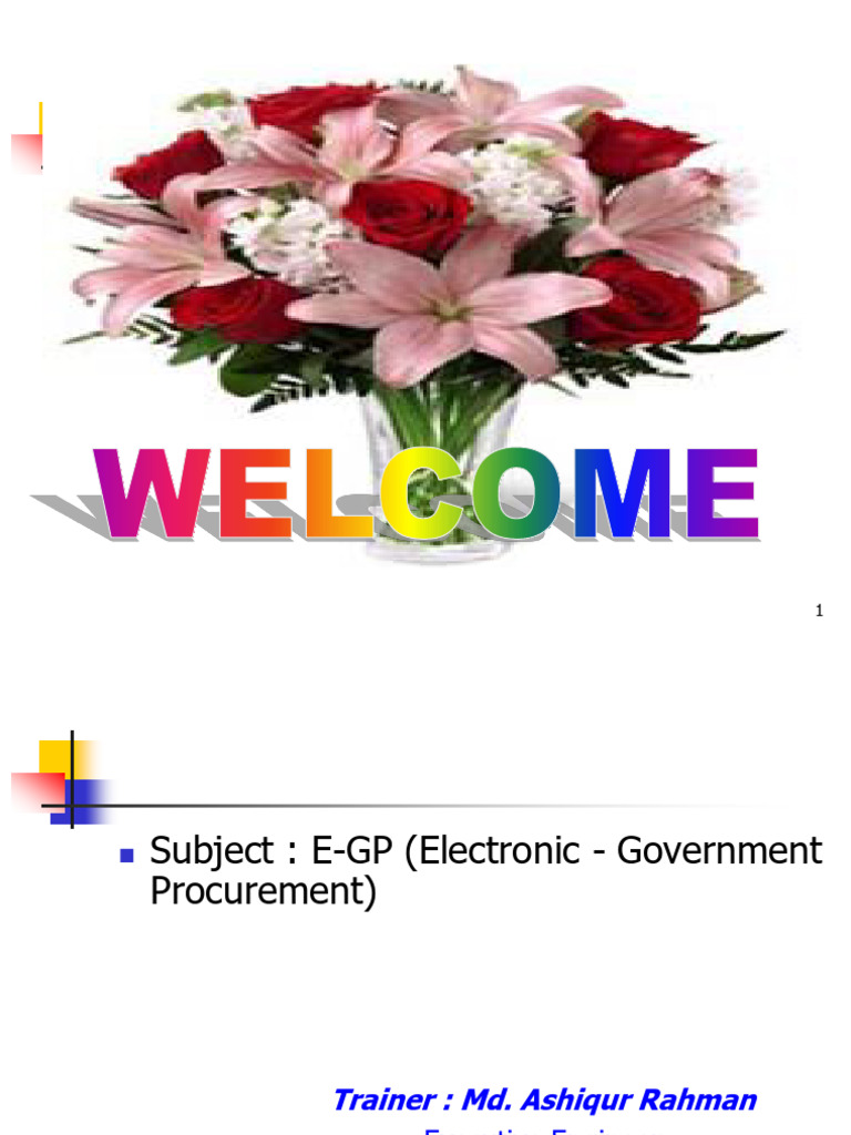 E GP Training | PDF | Procurement | Request For Proposal