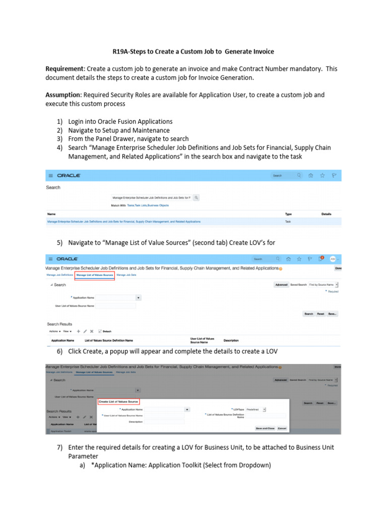 Custom Invoice Generation Job Creation Pdf Parameter Computer
