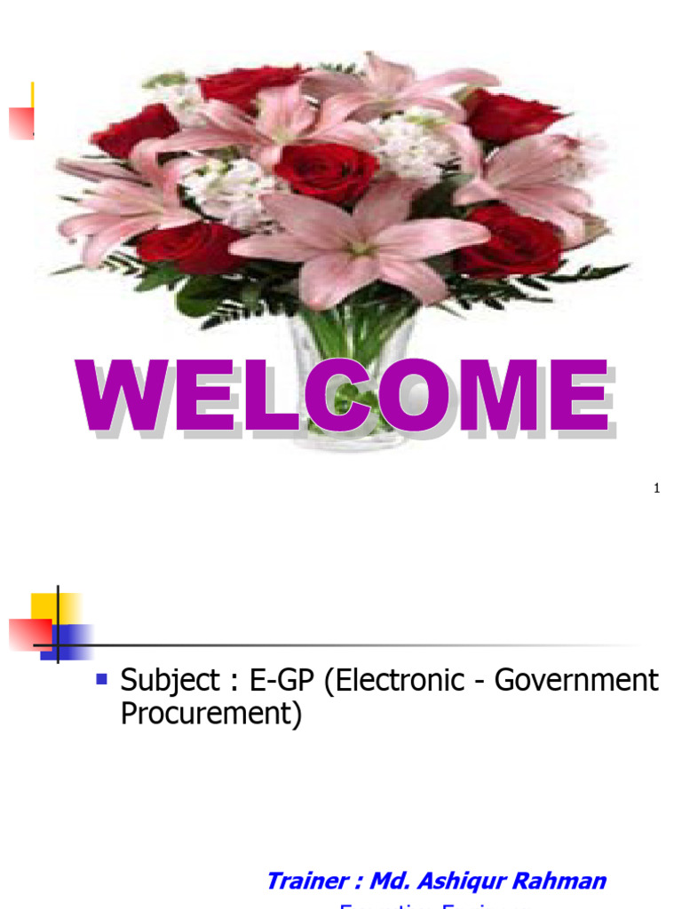 E-GP Training | PDF | Procurement | Request For Proposal