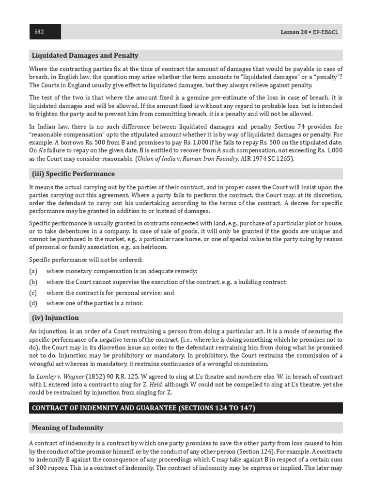 Indian Contract Act PART II | PDF | Guarantee | Law Of Agency