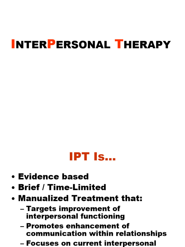 IPT and IPT-E | PDF | Psychotherapy | Grief