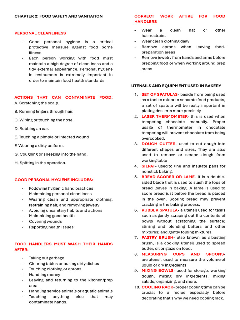 BSHM 131 - Reviewer in Chapter 2 | PDF | Food And Drug Administration ...