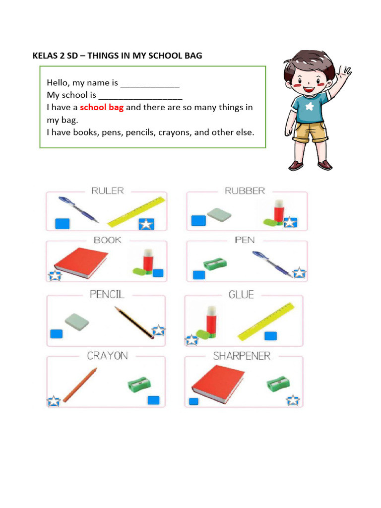 Things in My School Bag | PDF