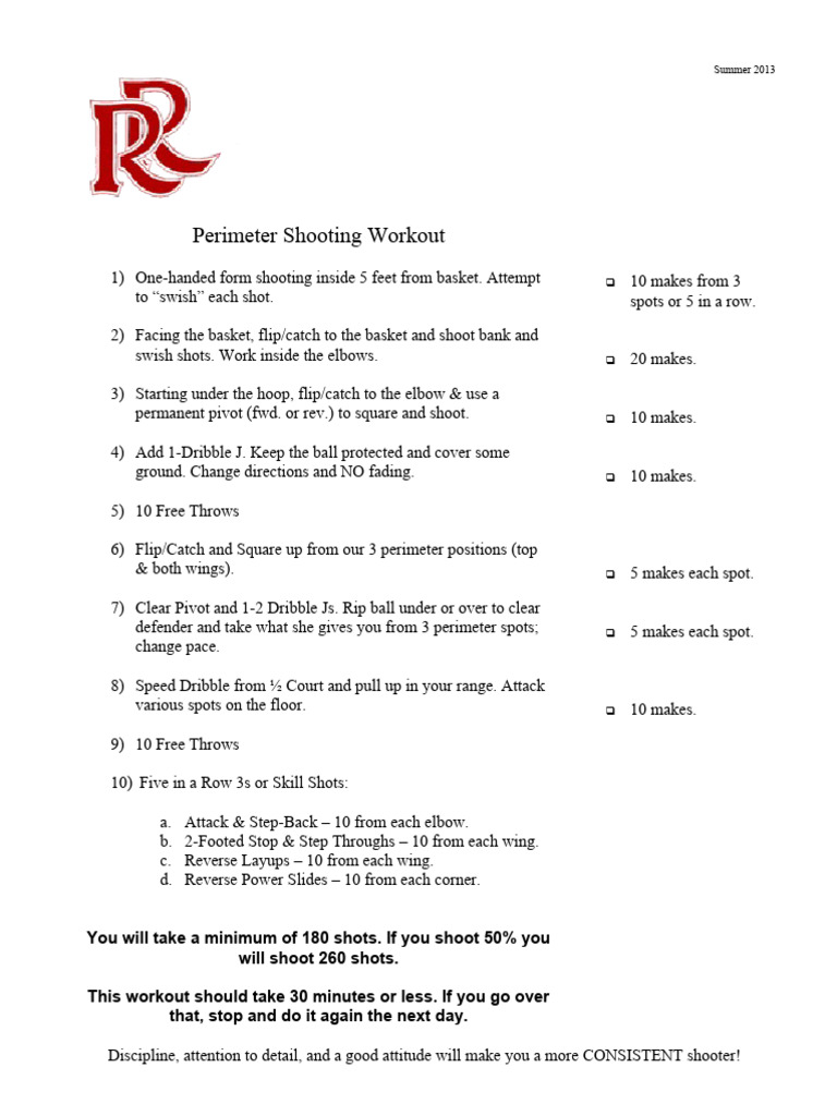 Summer 2013 Perimeter Shooting Drills | PDF | Home & Garden