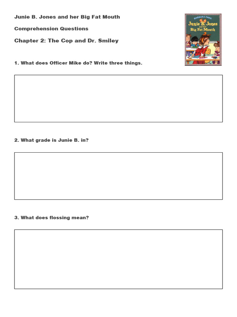 Junie B Jones and A Big Fat Mouth Chapter 2 | PDF | Sports & Recreation ...