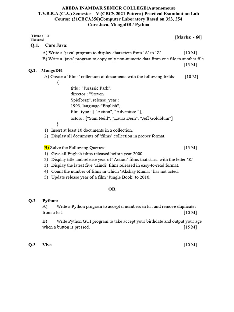 T.Y.B.B.a. (CA) Sem V Practical Slips 2021 Pattern Autonomous | PDF | Debit Card | Python ...