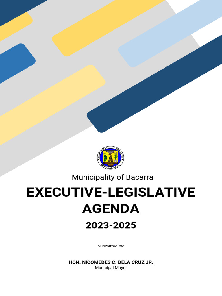 Executive-Legislative Agenda: Municipality of Bacarra | PDF ...