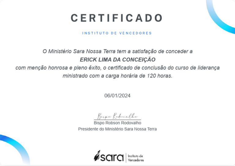 Certificado Erick | PDF
