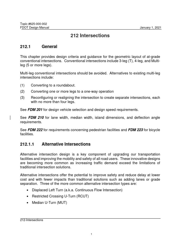 2021fdm212intersections | Download Free PDF | Intersection (Road) | Traffic