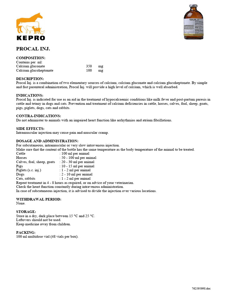 Procal Inj 0026 ENG v4 2 | PDF