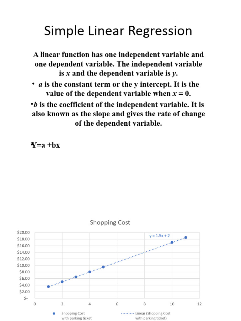 Simple Linear Regression | PDF | Mean Squared Error | Dependent And Independent Variables