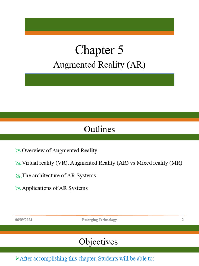 Chapter 5-Augmented Reality | PDF | Virtual Reality | Augmented Reality