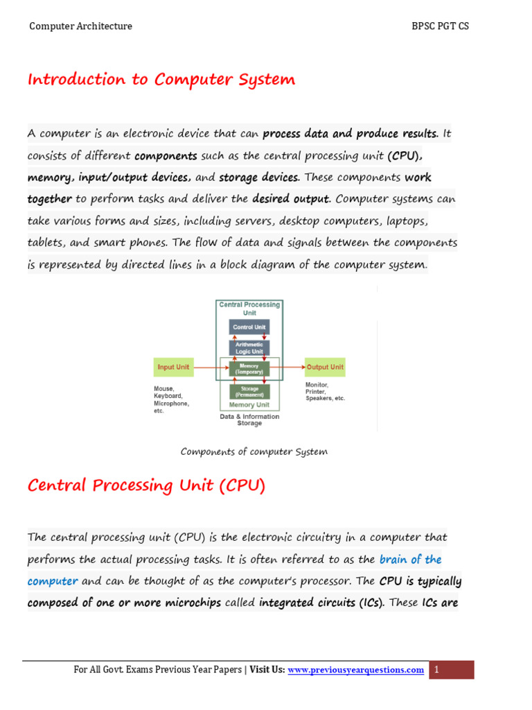 Computer Architecture | PDF | Computer Data Storage | Operating System