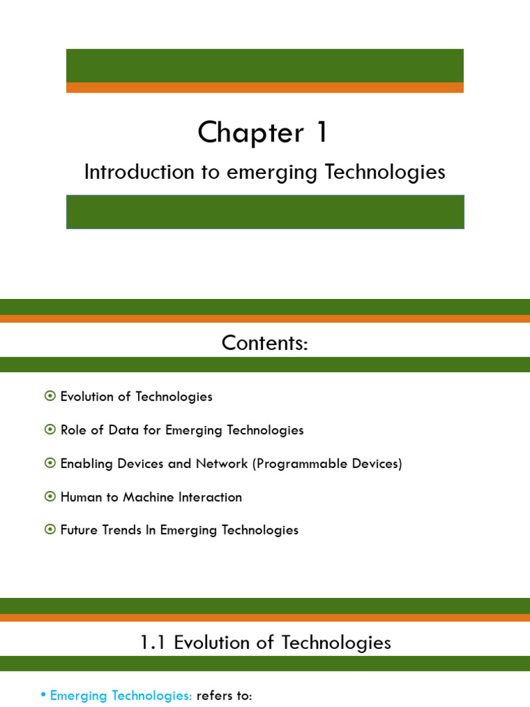 Chapter 1-Introduction to emerging Technologies | PDF | Human–Computer Interaction | User Interface