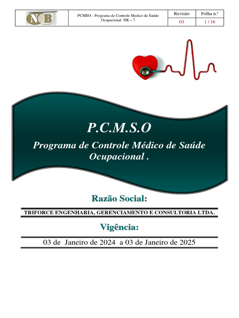 PCMSO para Empresas de Engenharia | PDF | Segurança e saúde ocupacional ...