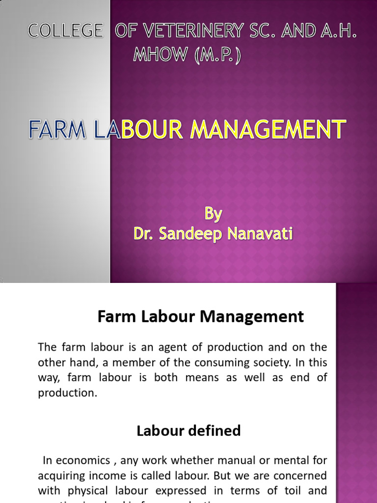 Labour-management | Download Free PDF | Labour Economics | Farms