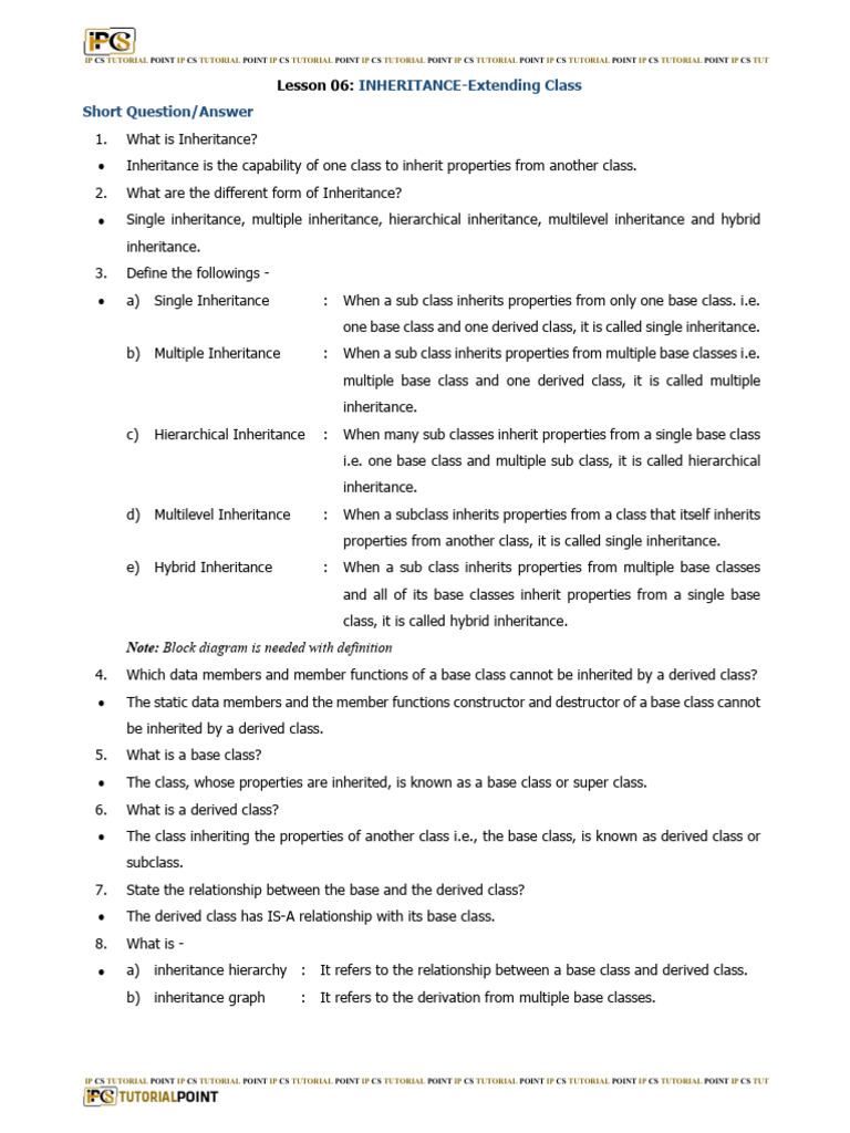 Inheritance Extending Class 093906 Pdf Inheritance Object Oriented Programming Class