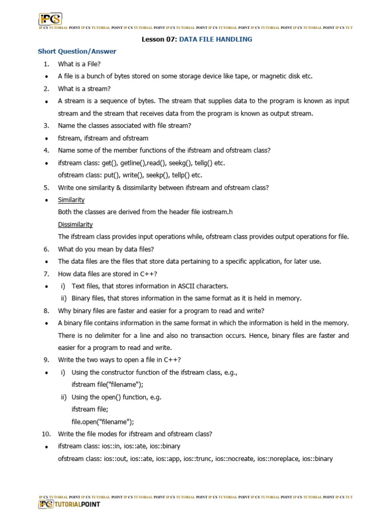 Data File Handling - 093933 | PDF | Computer File | Computer Data Storage