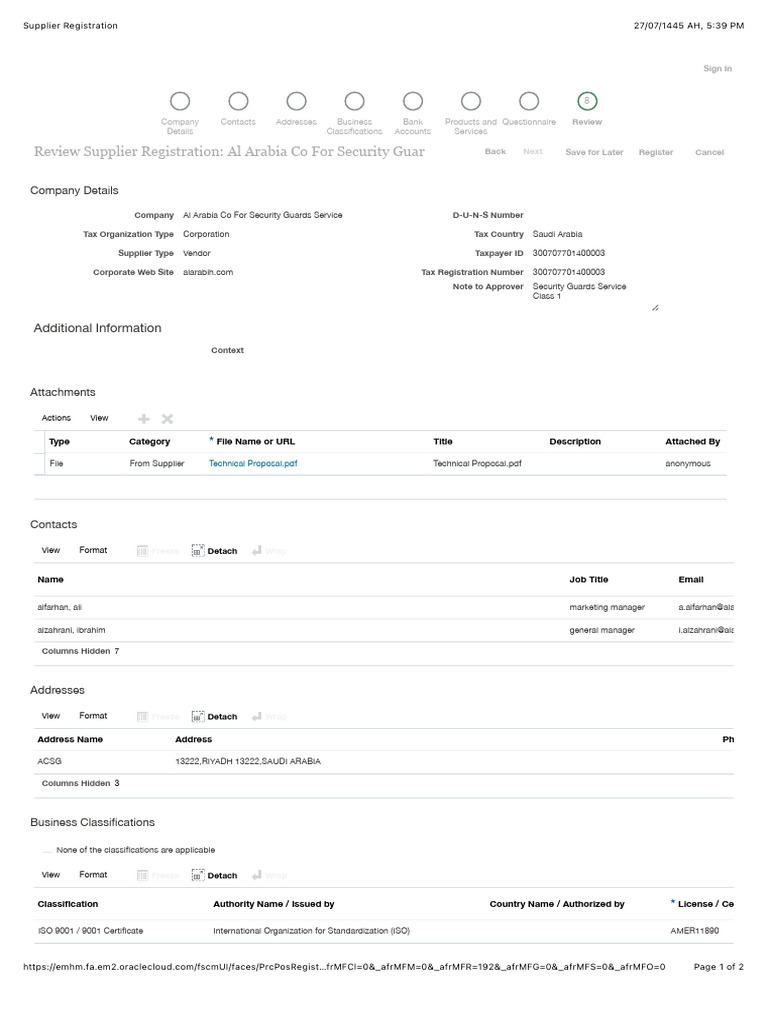 Supplier Registration Pdf