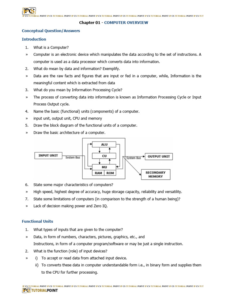 Computer Overview - 104906 | PDF | Computer Data Storage | Integrated Circuit