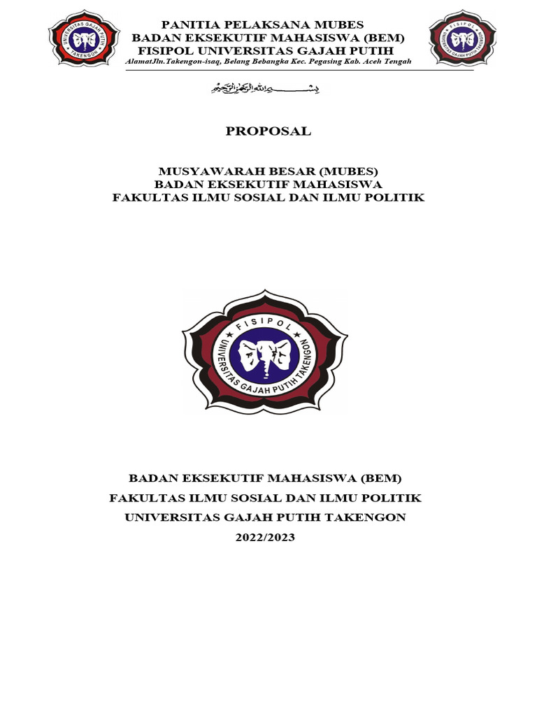 Proposal Mubes Fisipol | PDF