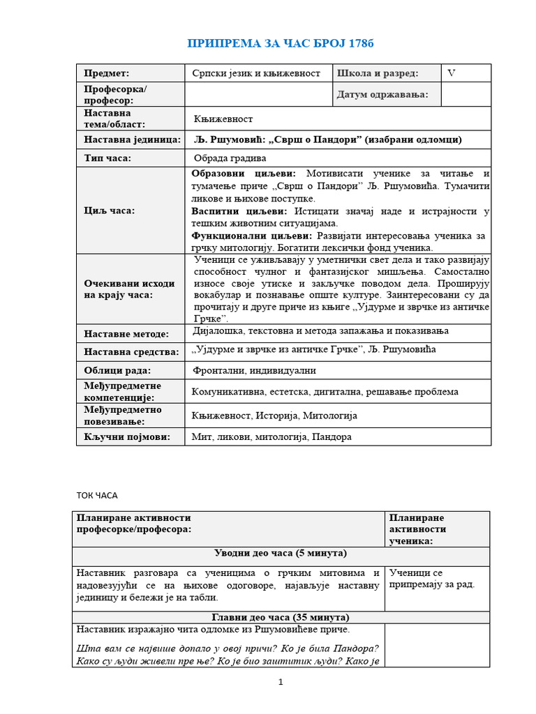 Priprema Za Cas Broj 178b | PDF