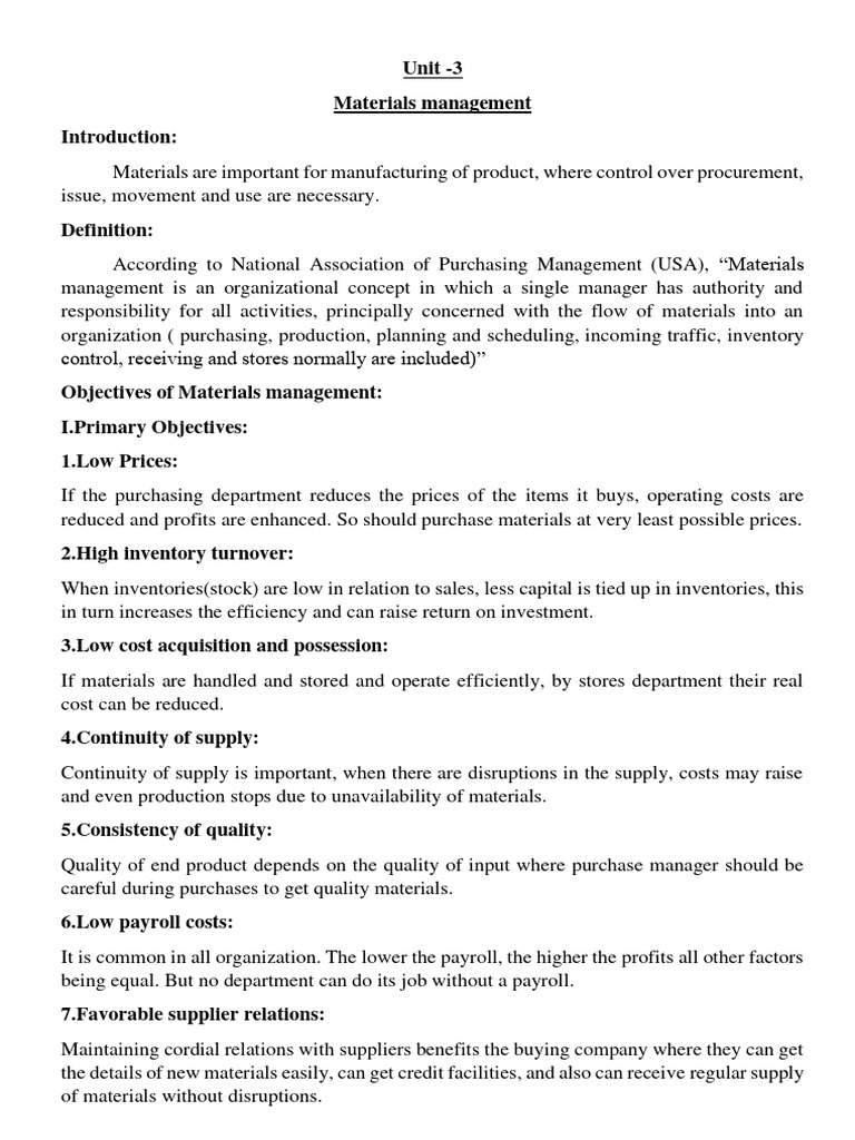 Pom Iii and Iv Unit | PDF | Inventory | Procurement