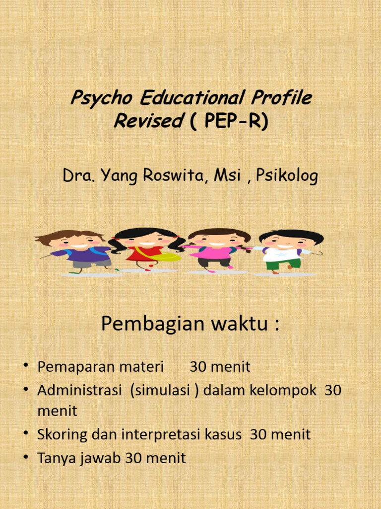 Psycho Educational Profile Revised ( PEP-R) | PDF