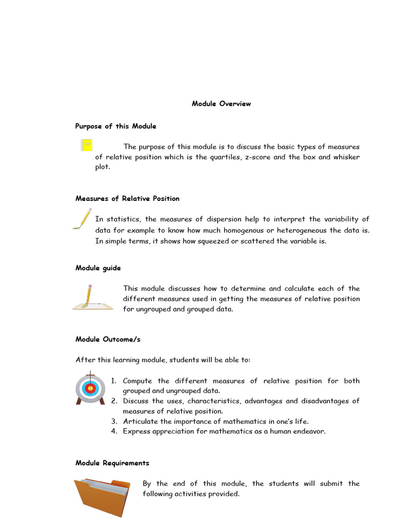 Measures of Relative Position in Statistics | PDF | Percentile ...