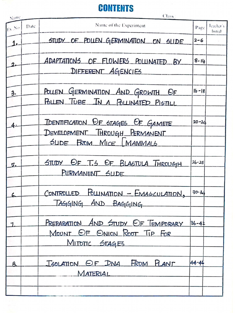 Biology Record Classxii | PDF