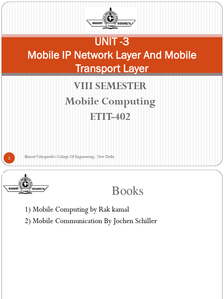 Mobile Computing Unit 3 | PDF | Transmission Control Protocol | Network ...