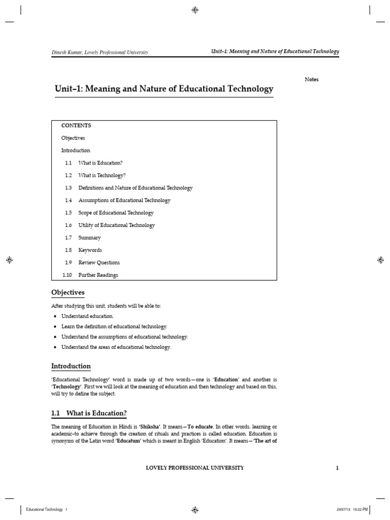 Dedu403 Educational Technology English | PDF | Educational Technology ...
