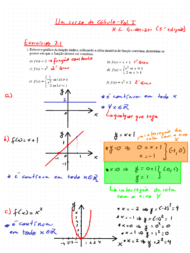Capítulo 3 - Exercícios 3.1 | PDF