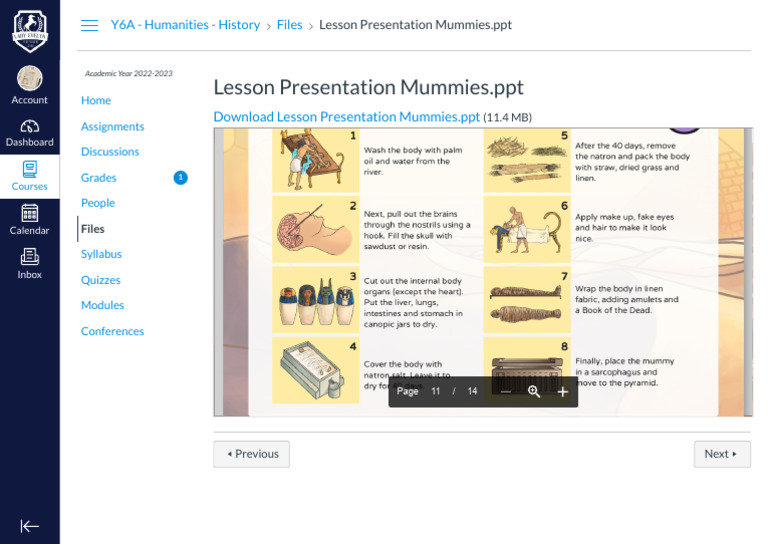 Lesson Presentation Mummies.ppt Y6A - Humanities - History | Download ...