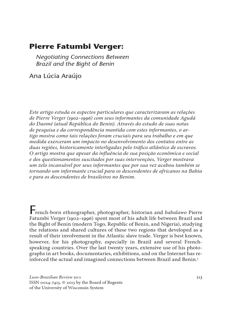 Pierre Verger Negotiating Connections B | PDF