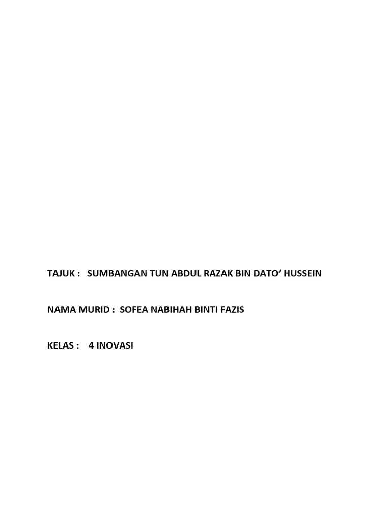 Tun A Razak | PDF