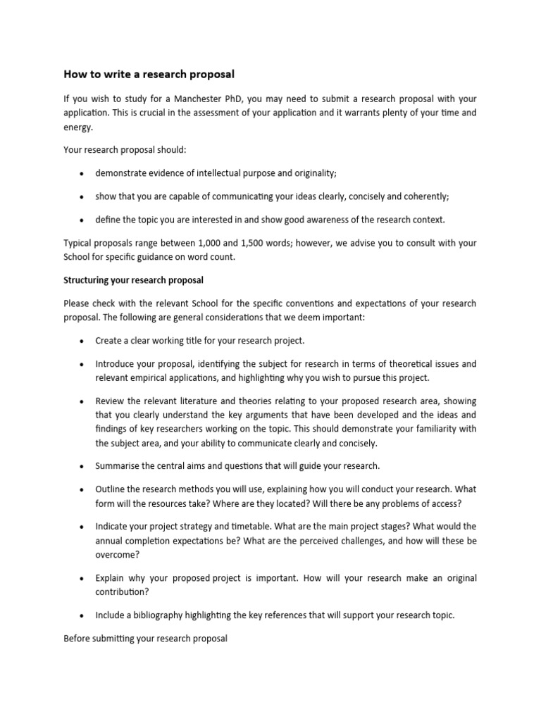 How To Write A Research Proposal - PHD | Download Free PDF | Science ...