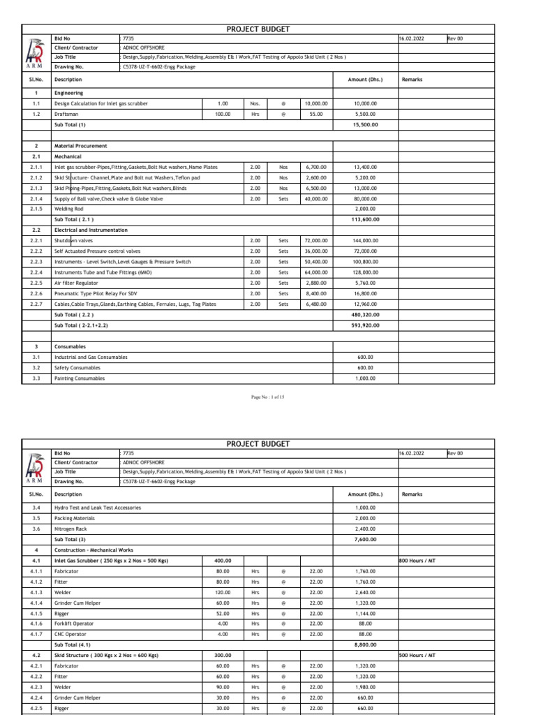 AR-F-DP-01 Fabrication Daily Progress Report | PDF | Valve | Metal ...