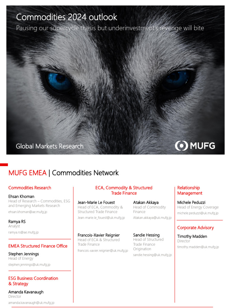 Commodities 2024 Outlook | PDF | Inflation | Recession